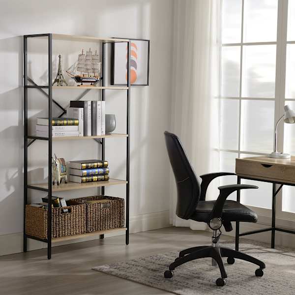 Bookshelf wood metal store