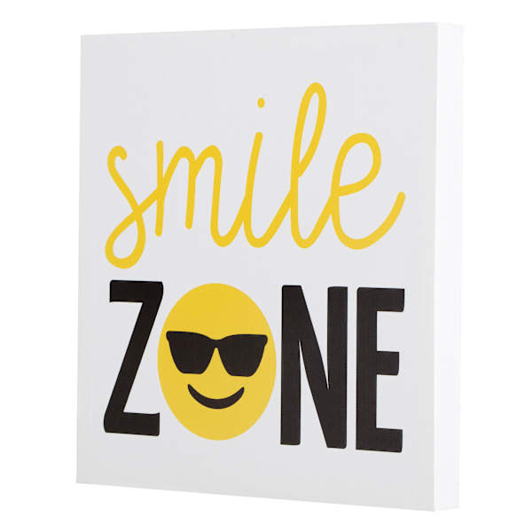 Smile Zone Emoji Canvas Wall Art, 12"