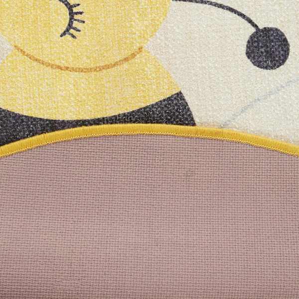 Tiny Dreamers Bee Round Washable Accent Rug, 3' | At Home