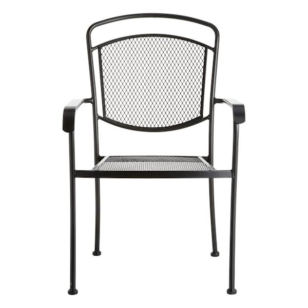 Black Steel Wrought Iron Patio Chair