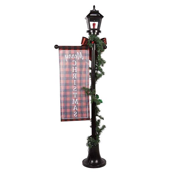 Pre-Lit Merry Christmas Lamp Post 6' | Outdoor Decor | At Home