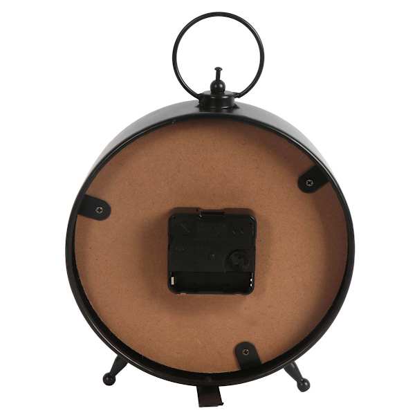 Black Round Table Clock, 10"