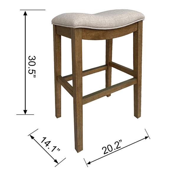 Honeybloom Waverly Bar Stool 20.5 x 30.8 x 14.3 Brown at Home