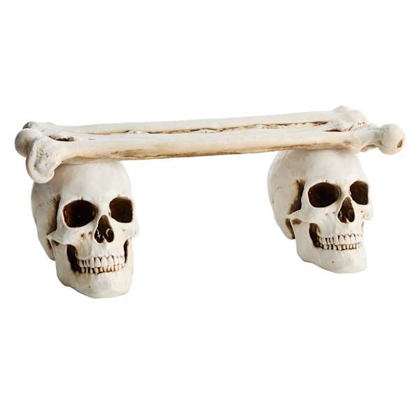 Lighted Skull & Bones Bench | At Home
