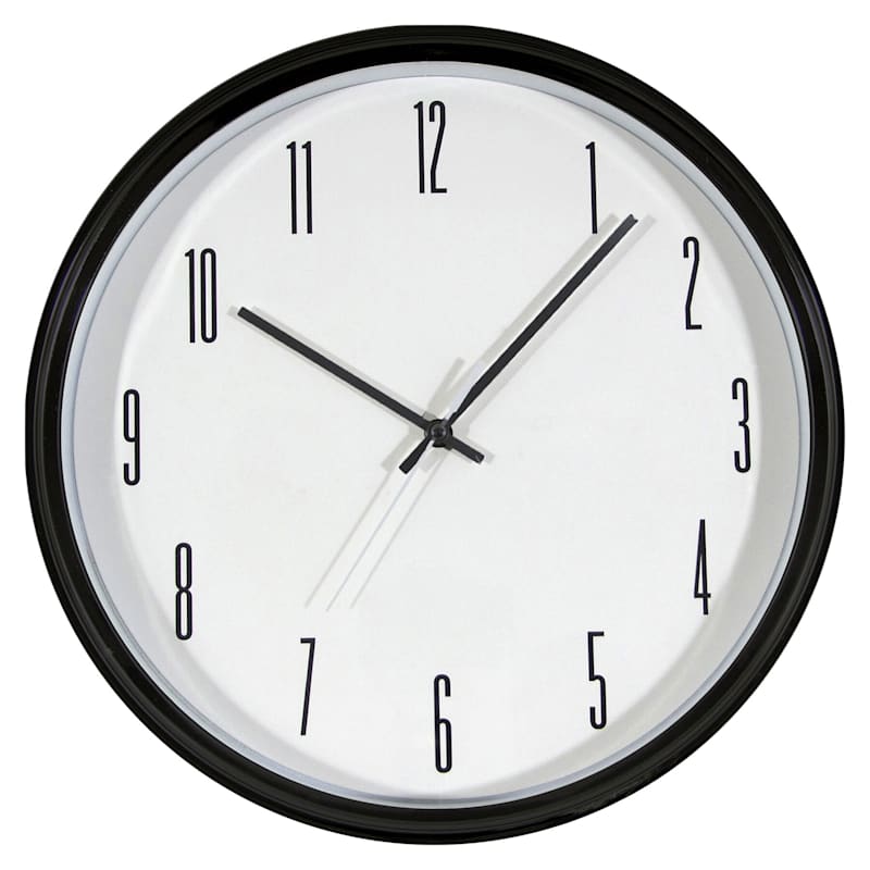 Thin Frame Modern Round Wall Clock, 16"