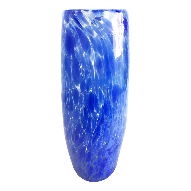 Blue Frit Glass Vase 12