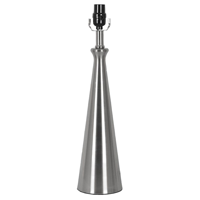 Silver Metal Table Lamp, 21"