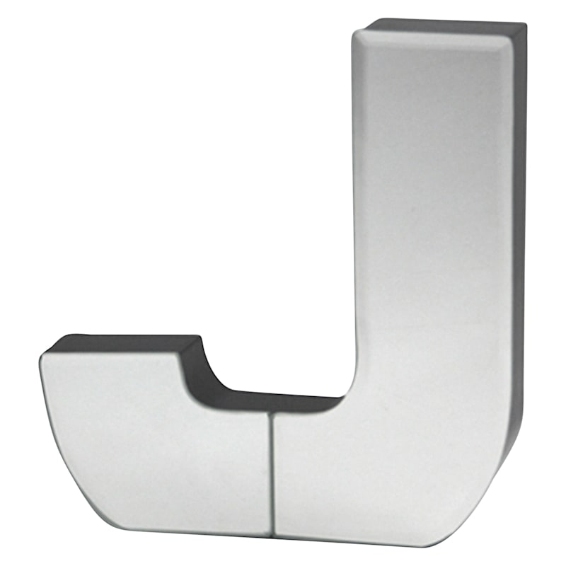 Mirrored Faux Wood Monogram J, 6"