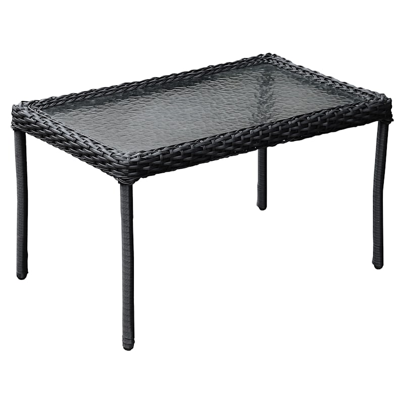 Black tempered glass table store