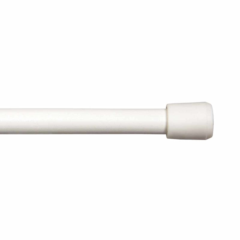 7/16" White Spring Curtain Rod, 28-48"