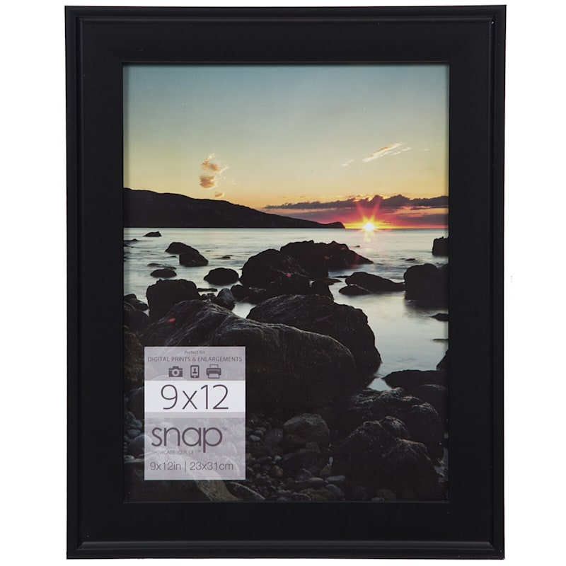 Black Scoop Profile Photo Wall Frame, 9x12