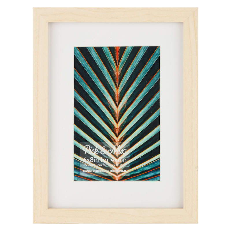 Pick Mix 6x8 Matted To 4x6 Linear Wall Frame Natural