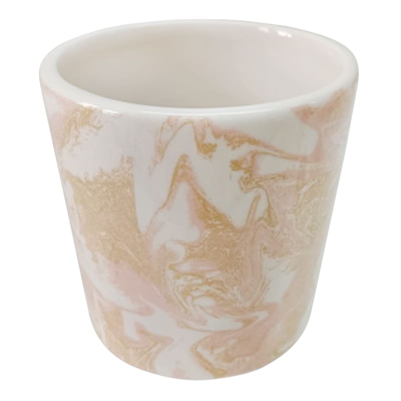 Laila Ali Pink Marble-Look Pot, Small