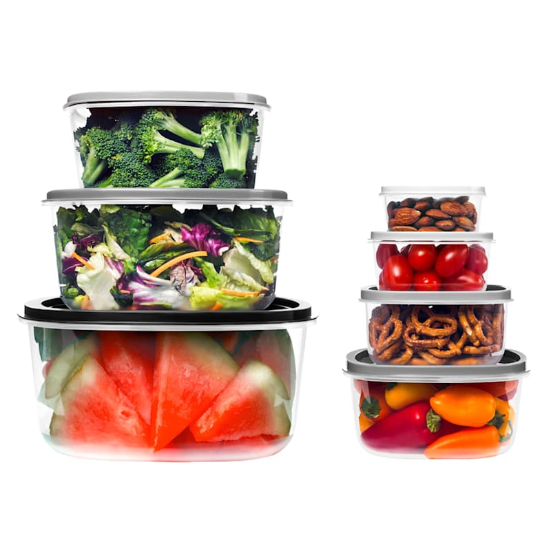 10-Piece Square Plastic Food Storage Set with Lids