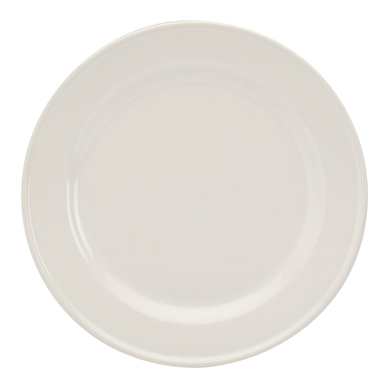 Bistro Rim White Ceramic Salad Plate, 8.75"