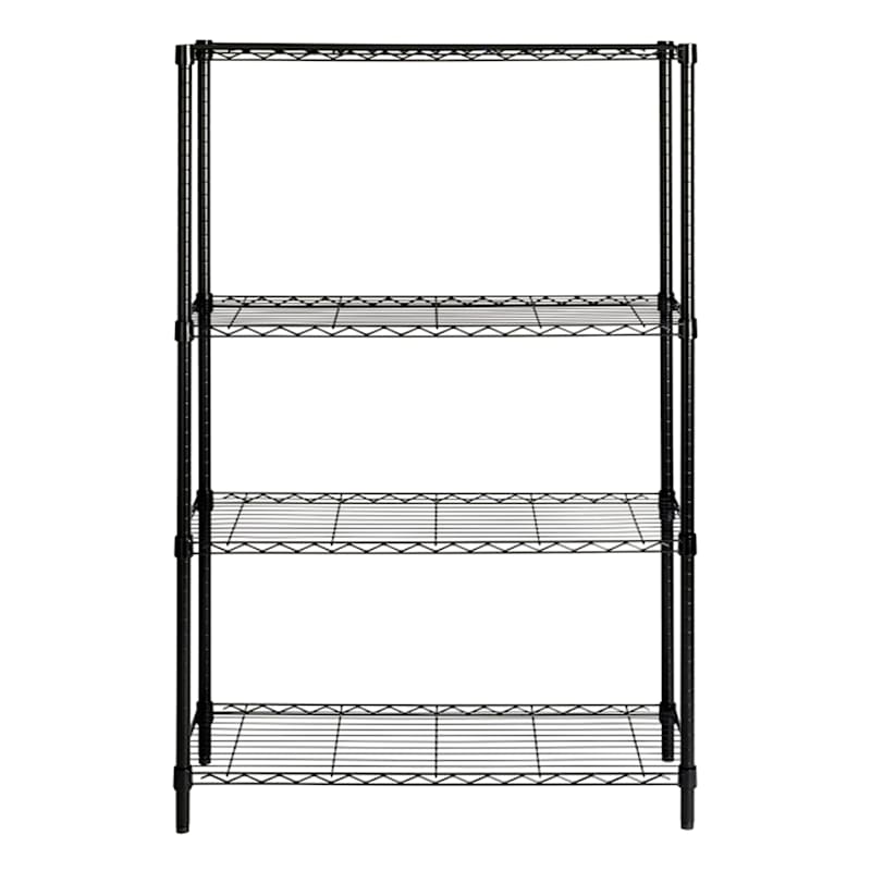 4-Tier Metal Shelving Unit, Black