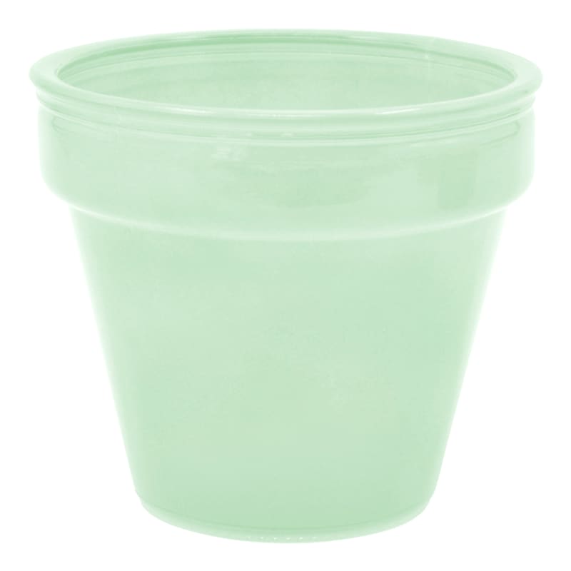 Green Glass Pot, 6" | At Home