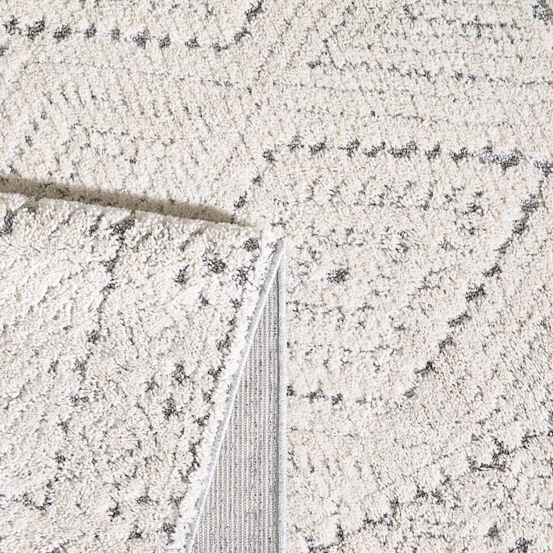 White & Grey Diamond Area Rug | At Home