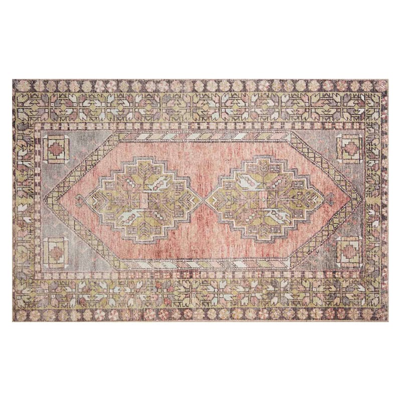 Khloe Blush Pink and Lilac Accent Rug 4x6 | At Home