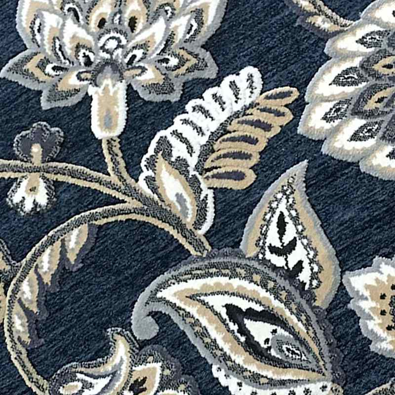 Arrington Navy Floral High-Low Washable Accent Rug 2x4 | At Home