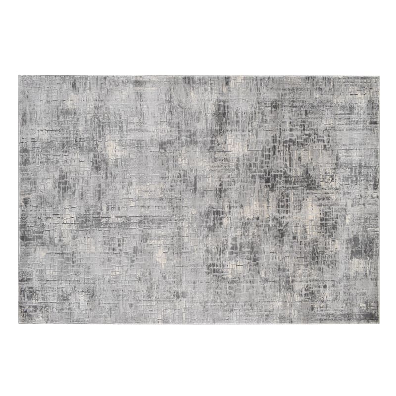 Mixed Grey Abstract Soft High-Low Design Accent Rug 2x4 | Home Decor ...
