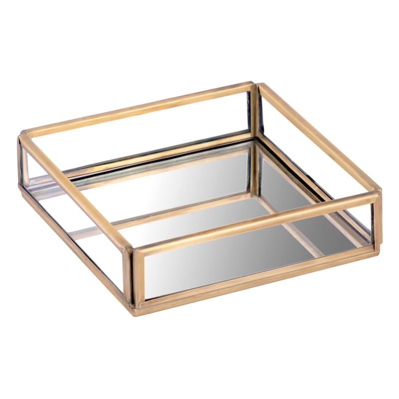 Small Decorative Glass Tray 4 At Home