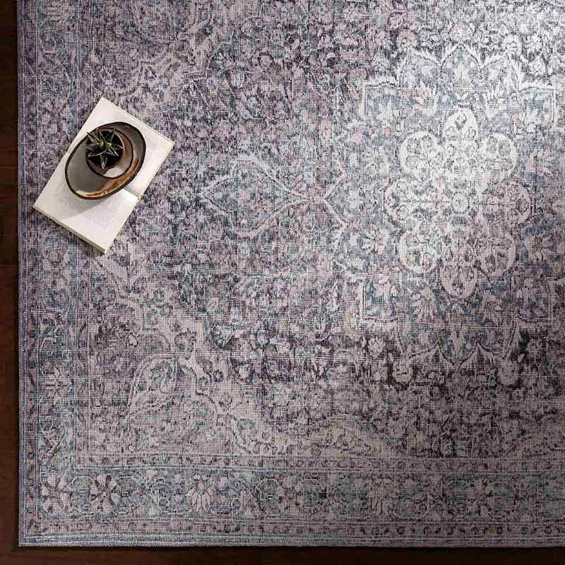 Colin Blue Medallion Washable Area Rug 8x10 | Area Rugs | At Home