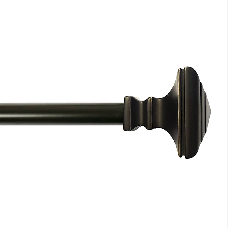 Wilson 3/4" Bronze Square Curtain Rod, 28-48"