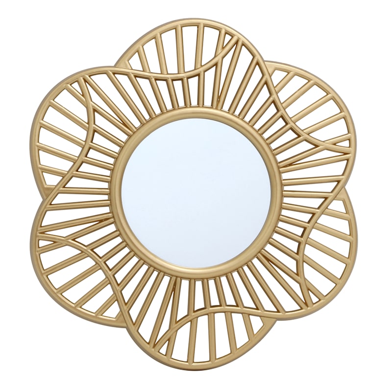 3-Piece Gold Wall Mirror Set, 10"