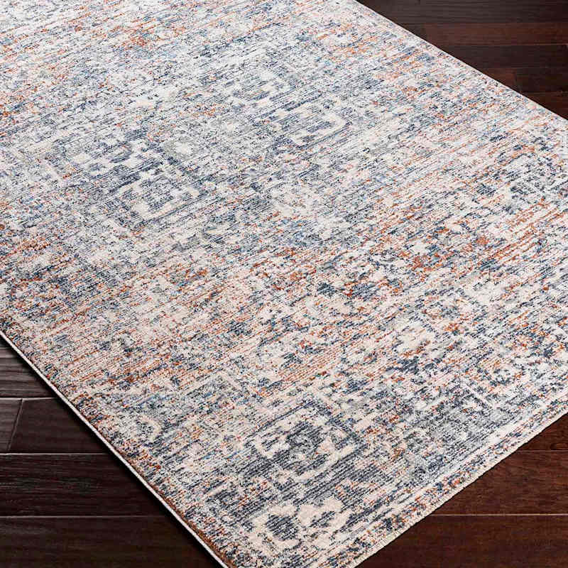 Amore Rust and Blue Medallion Area Rug 8x10 | Area Rugs | At Home