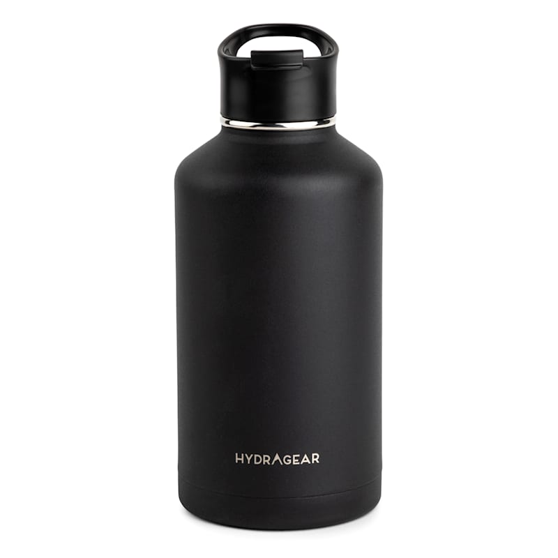 Hydragear Black Powder-Coated Timber Bottle, 64oz | At Home