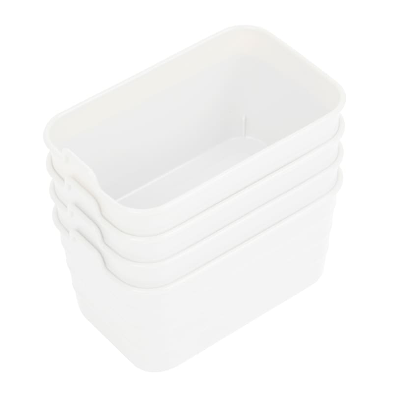 4-Pack Storage Sort Bin White | At Home