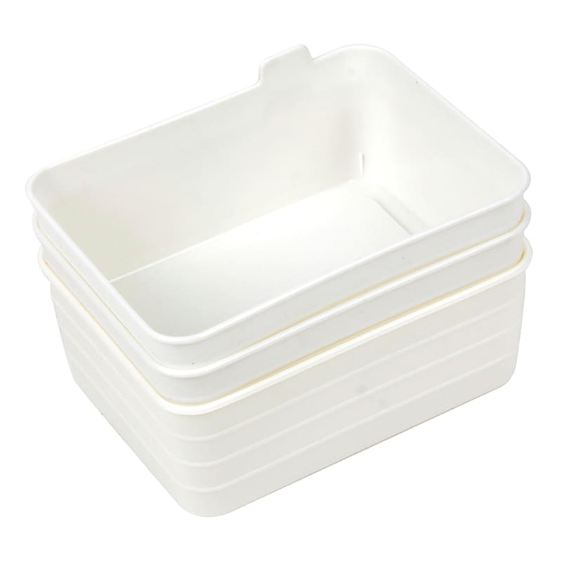 3-Pack White Storage Sort Bins | Home Organization | At Home