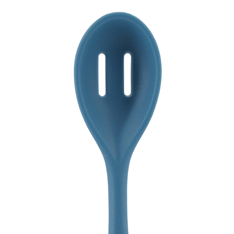 Mini Slotted Silicone Spoon, Dark Blue