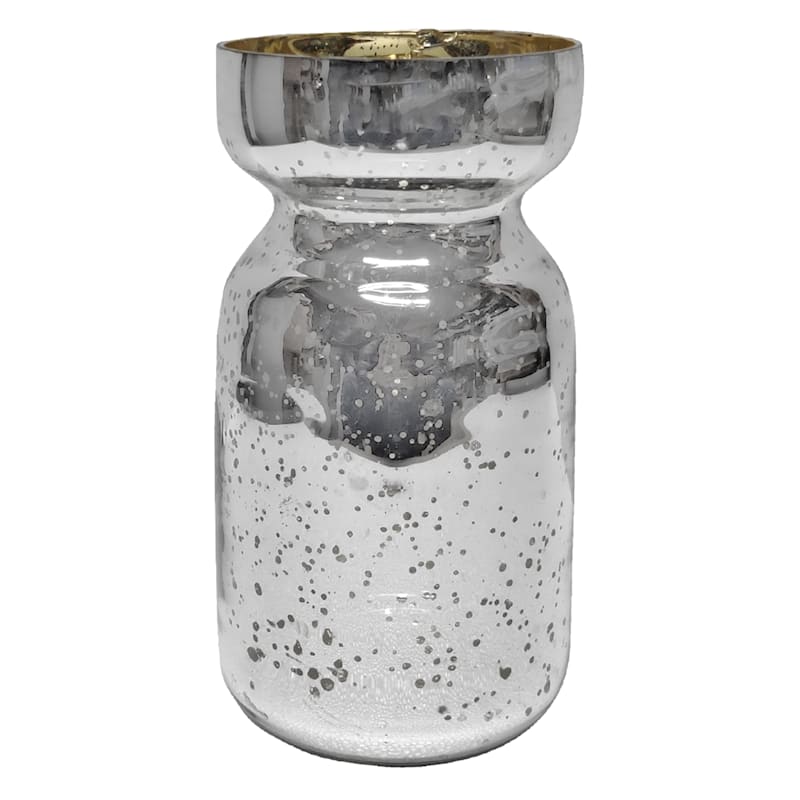 Tracey Boyd Silver Mercury Glass Vase, 8"
