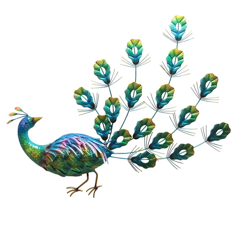Metal Peacock Wall Plaque 21