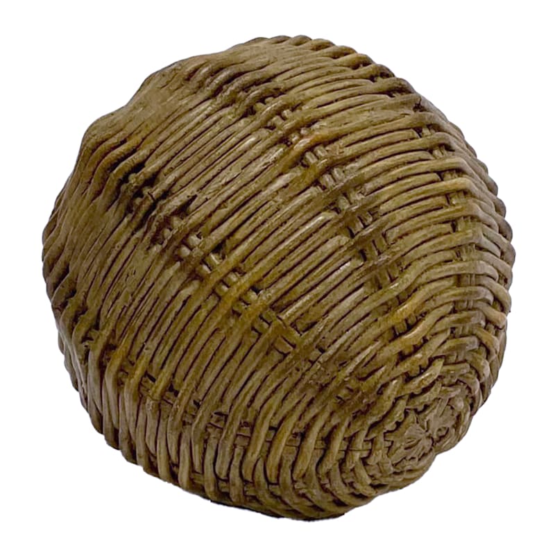 Honeybloom Wicker-Look Decorative Sphere, 4"