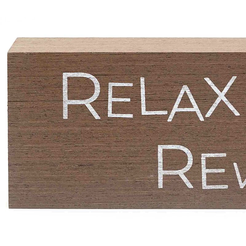 Relax & Revive Block Sign, 10x4
