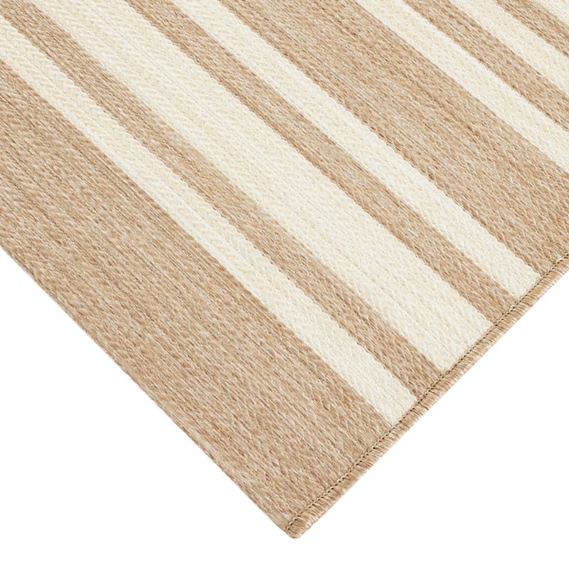 Lester Natural Striped Outdoor Area Rug 5x7 | At Home