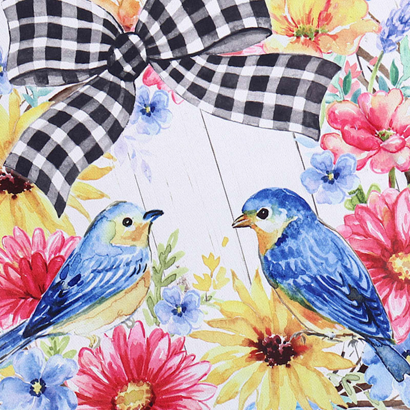 Home Sweet Home Spring Bird Wreath Garden Flag, 18" | At Home