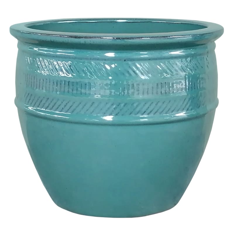 Dana Dark Turquoise Outdoor Planter, Extra Large | At Home