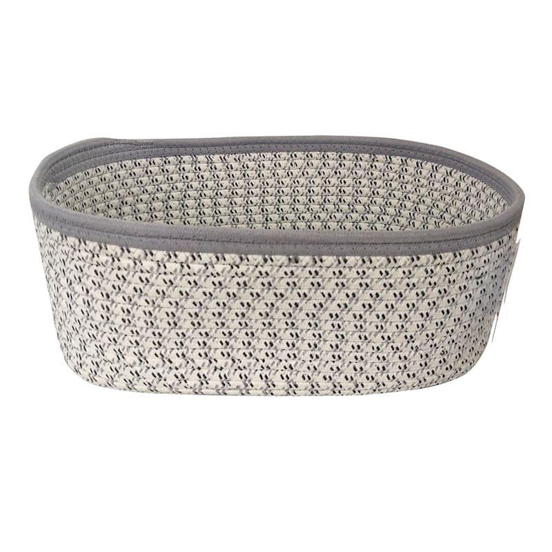 Mylie Grey Print Rectangle Storage Bin, Large