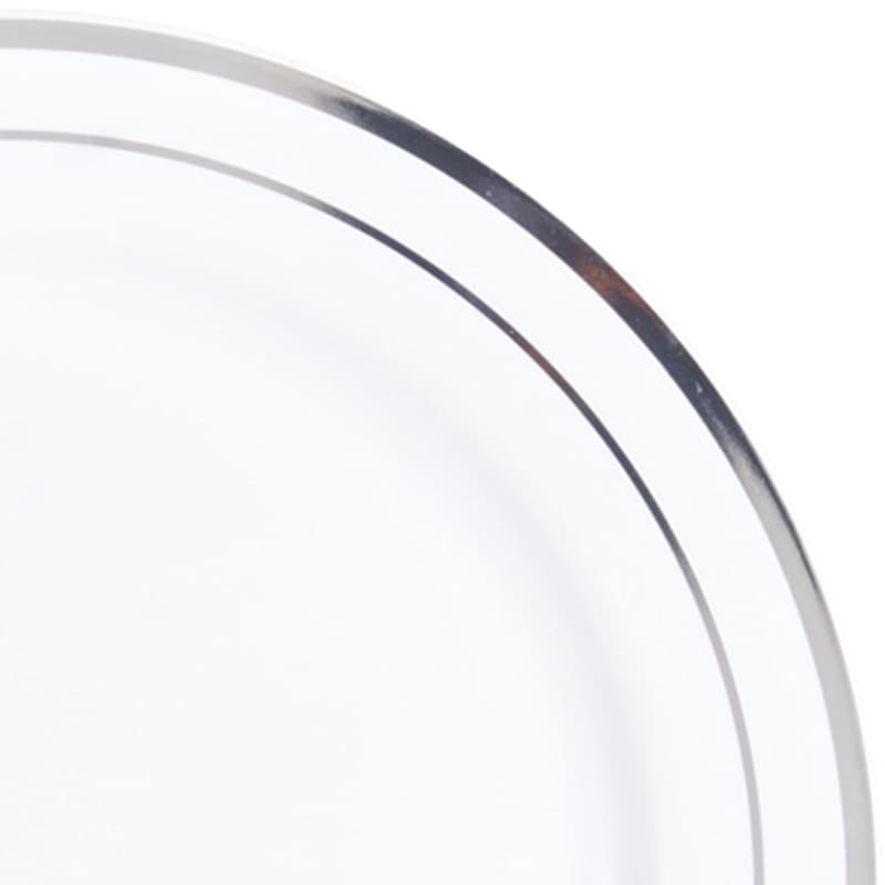 Set of 10 Silver Rim Salad Plates