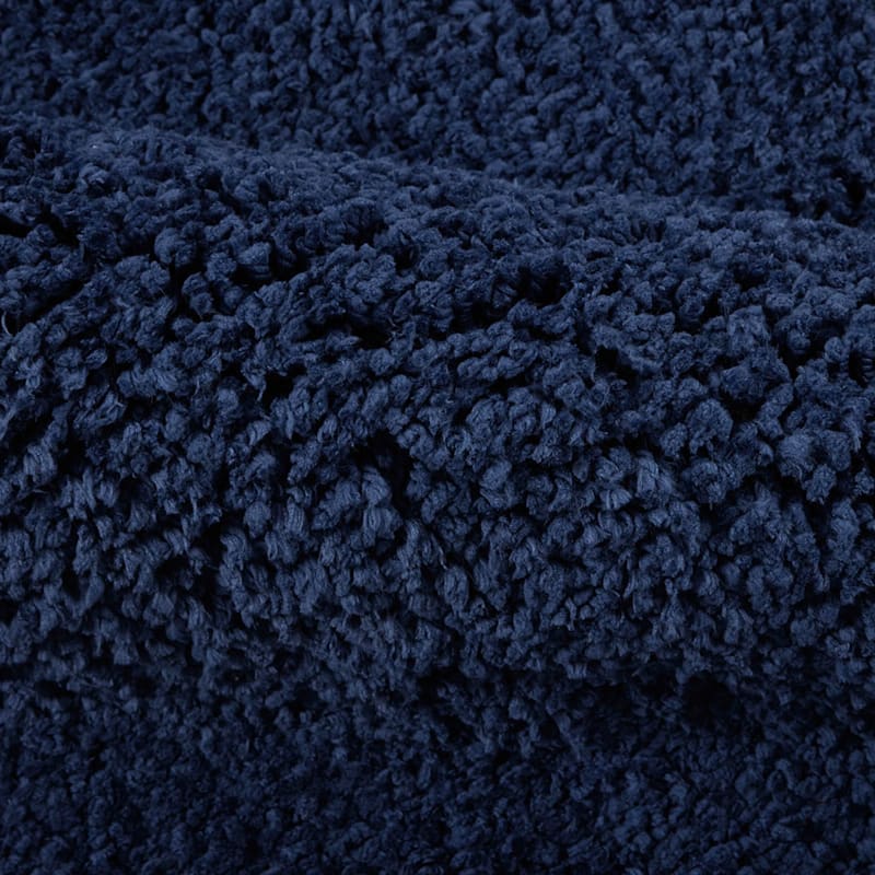 (C194) Kodiak Navy Blue Shag Area Rug, 5x7