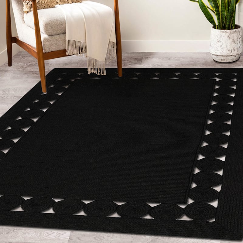 Found & Fable Black Braided Rug | At Home