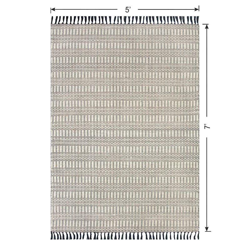 Crosby St. Lorre Neutral Flatweave Area Rug 5x7 | Area Rugs | At Home