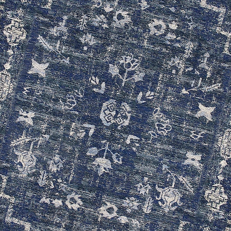 Teagan Navy Blue Floral Flatweave Rug 3x5 | At Home