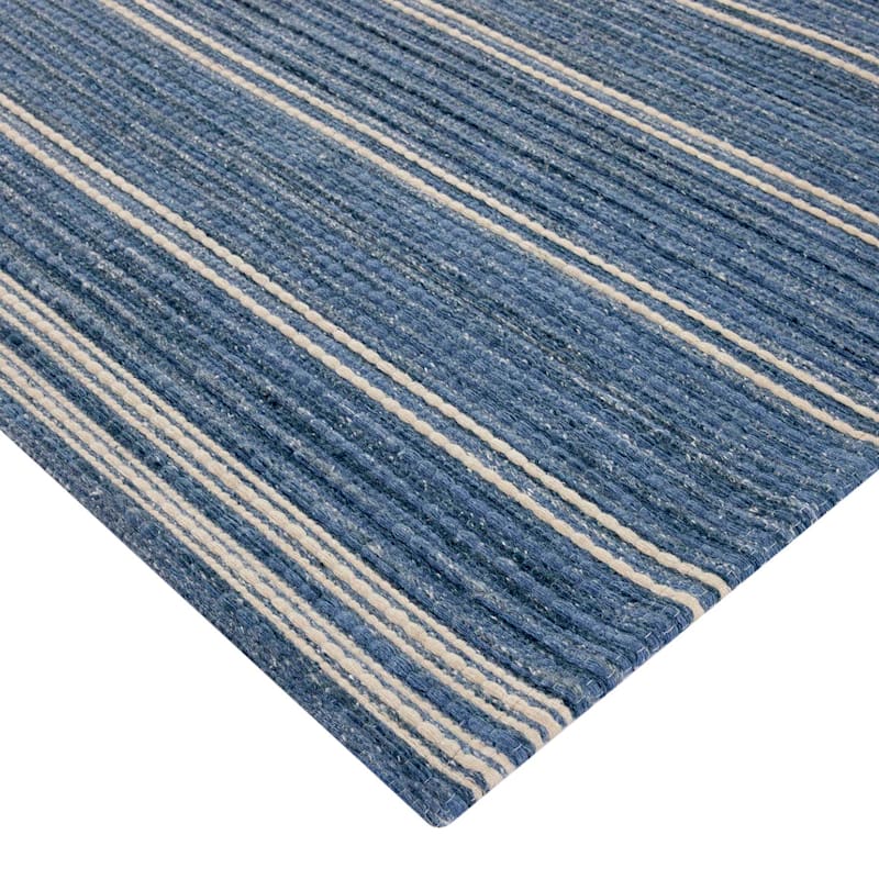 Ty Pennington Terrace Indigo Striped Flatweave Area Rug 5x7 | At Home