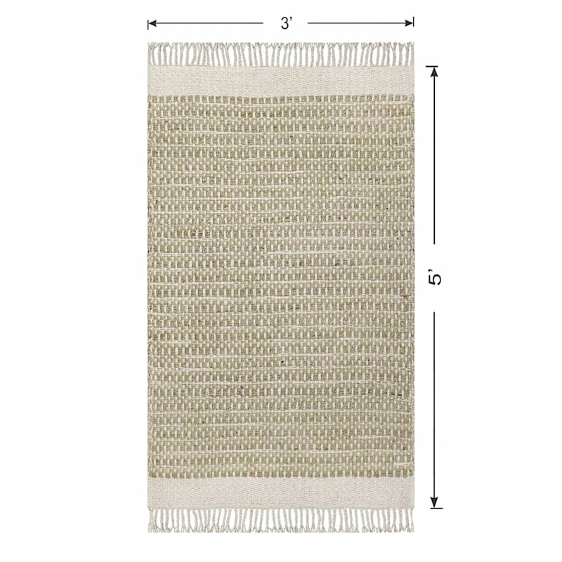 (B820) Honeybloom Dunstan Natural Tan Accent Rug, 3x5