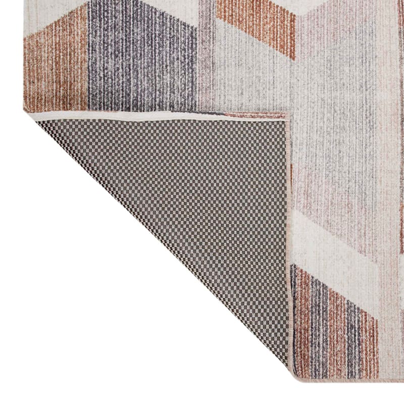 (B827) Arrow Multicolor Washable Area Rug, 8x10